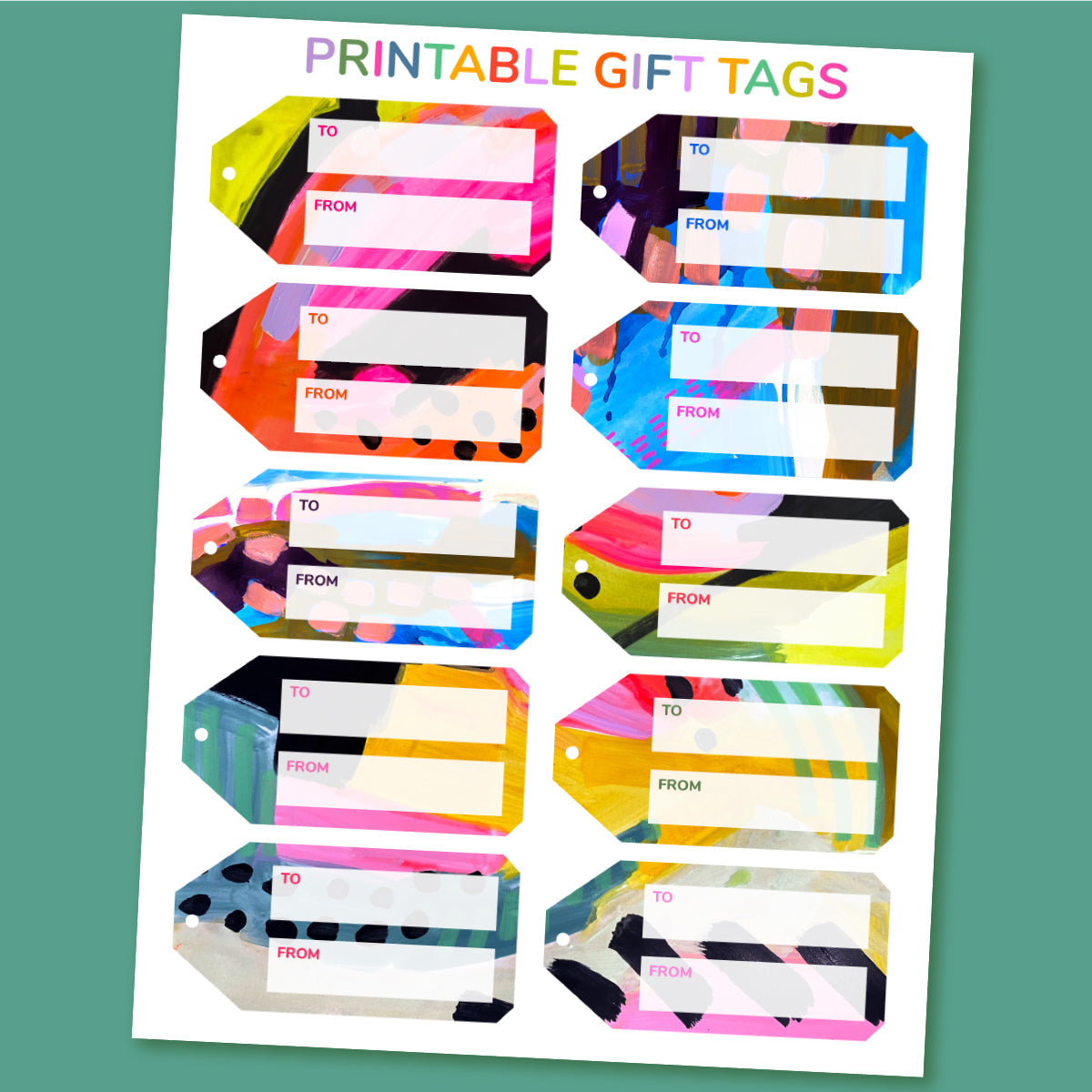 Free Printable Gift Tags – Jessica Swift